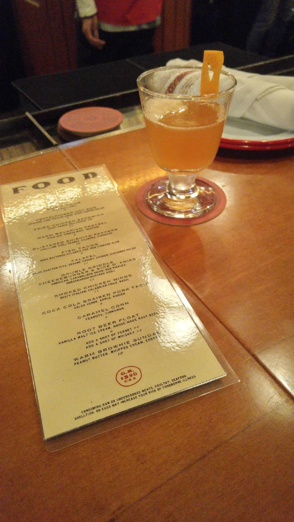 Menu at The Game Room pub & bar, Chicago