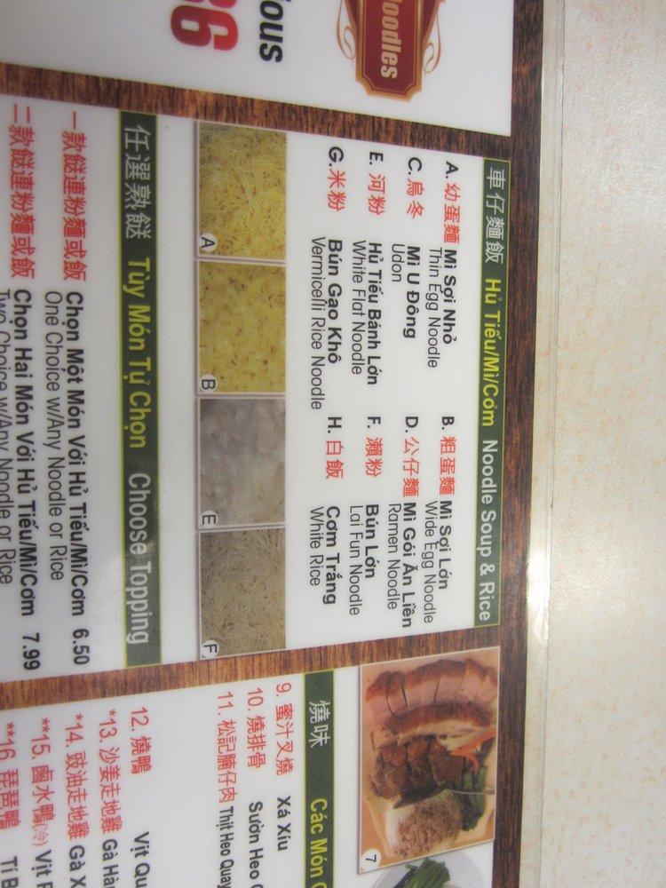 Menu at Asian BBQ & Noodle, Las Vegas, S Jones Blvd #5c