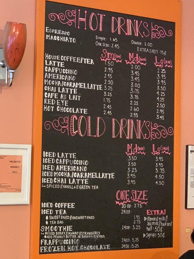 Menu at Cafe One, New York City, Amsterdam Ave