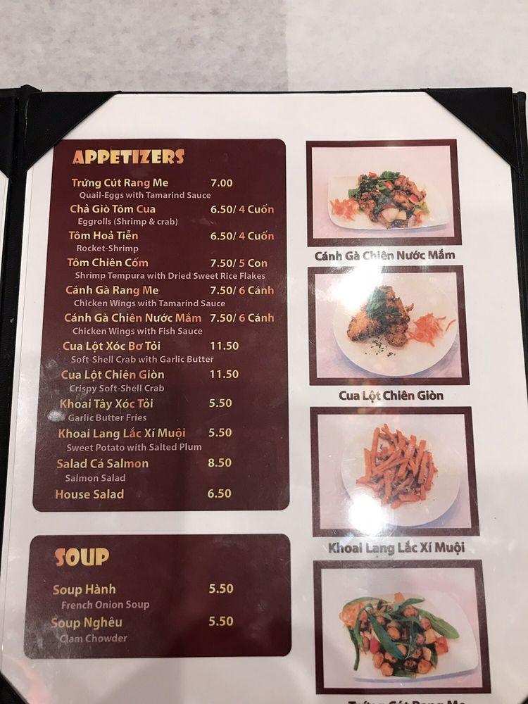 Menu at Tam's Restaurant, Garden Grove