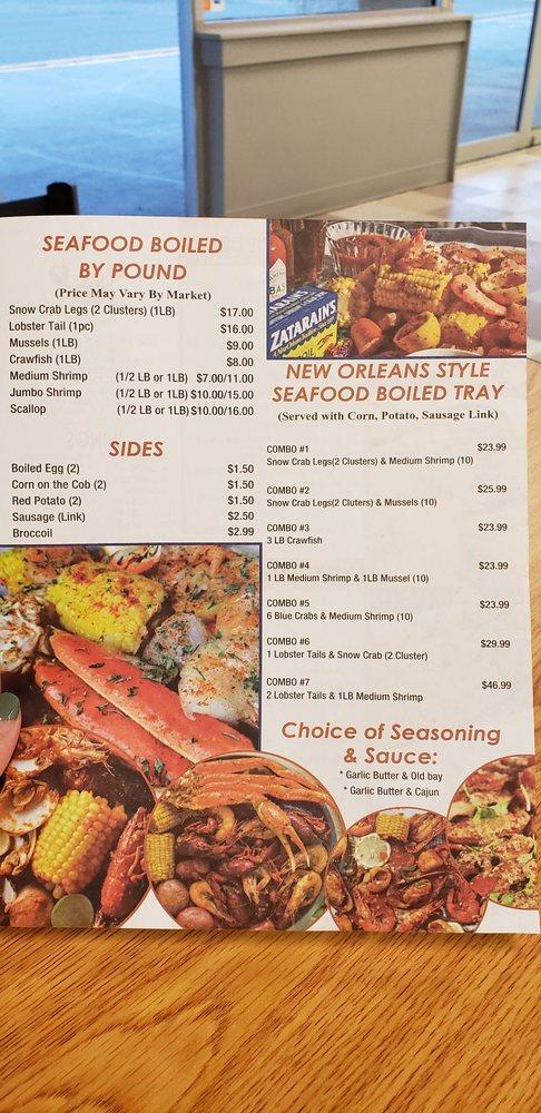 Menu at Cajun Seafood & Wings restaurant, Virginia Beach