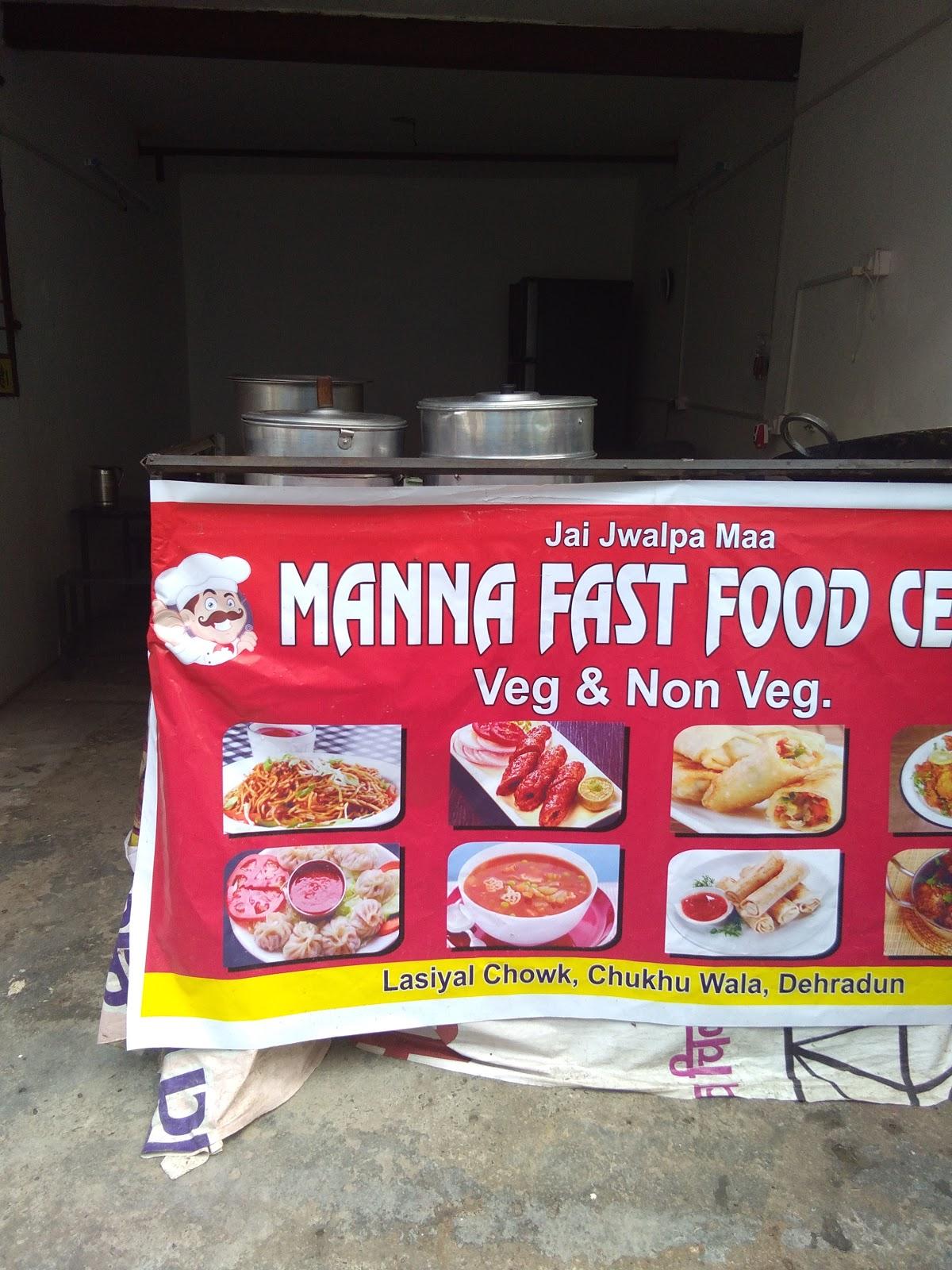 Menu at Manna Fast Food center, Dehradun