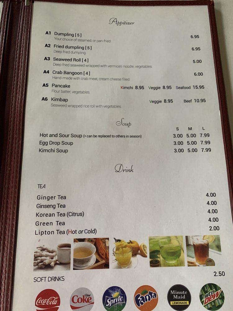 Menu at Seoul Garden Restaurant, Fort Wayne