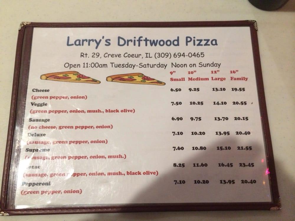 Menu at Larry's Driftwood Pizza pizzeria, Creve Coeur, 661 S Main St