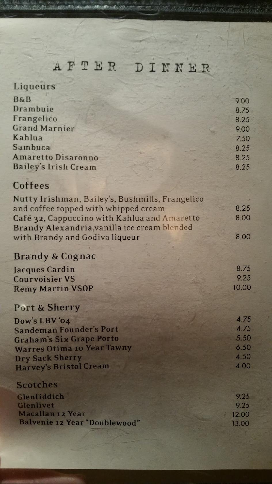 Menu at Lucky 32 Southern Kitchen restaurant, Greensboro
