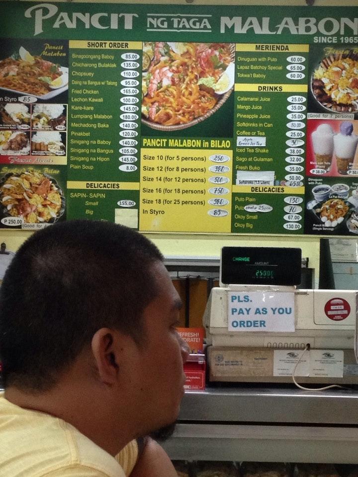 Menu at Pancit Ng Taga Malabon - Ali Mall restaurant, Quezon City