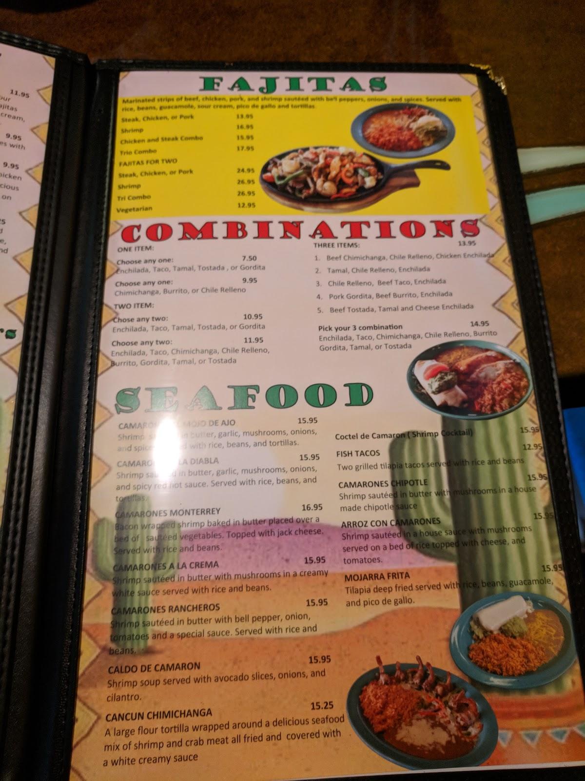 Menu at El Palenque Mexican Restaurant and Cantina, Corvallis