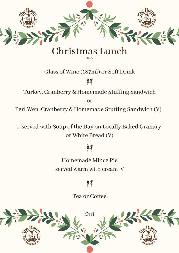 Menu at The Hours Cafe & Bookshop at Brecon Cathedral, Brecon