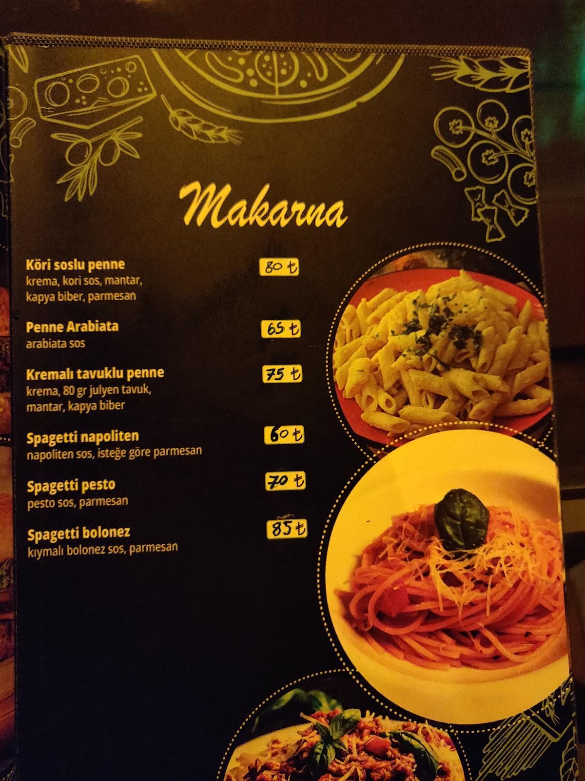 Menu at Masai Mara, Antalya