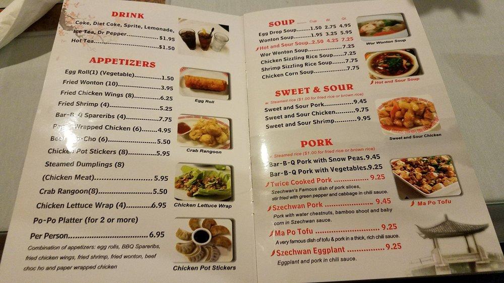 Menu at Szechwan Chinese Restaurant, Albuquerque