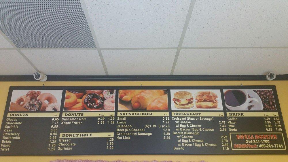 Menu at Royal Donuts restaurant, Dallas, Audelia Rd #101
