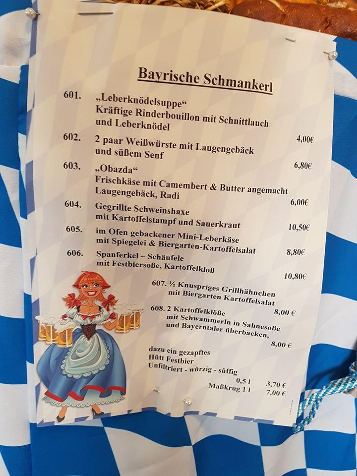 Menu au Zum Alten Brauhaus, Hofgeismar
