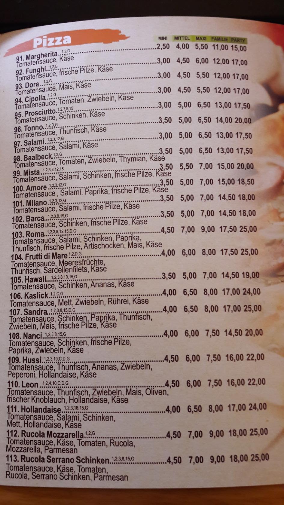 Speisekarte von Falafelfänger restaurant, Aerzen