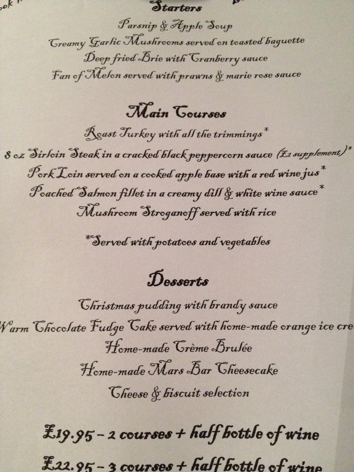 Menu at Nine cafe, Baildon