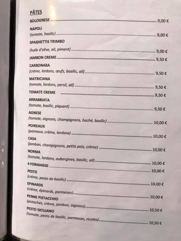 Menu au Sapore Italiano, Andenne