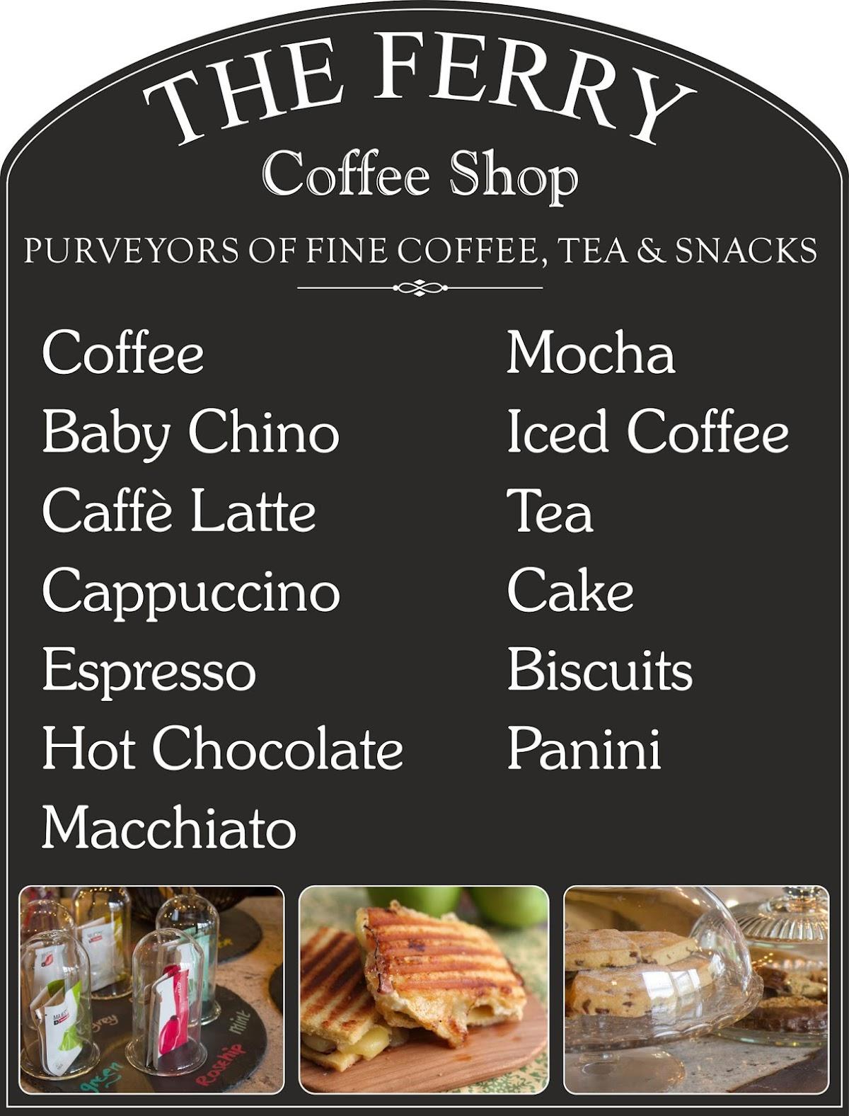 Menu at The Ferry Coffee Shop cafe, Shepperton