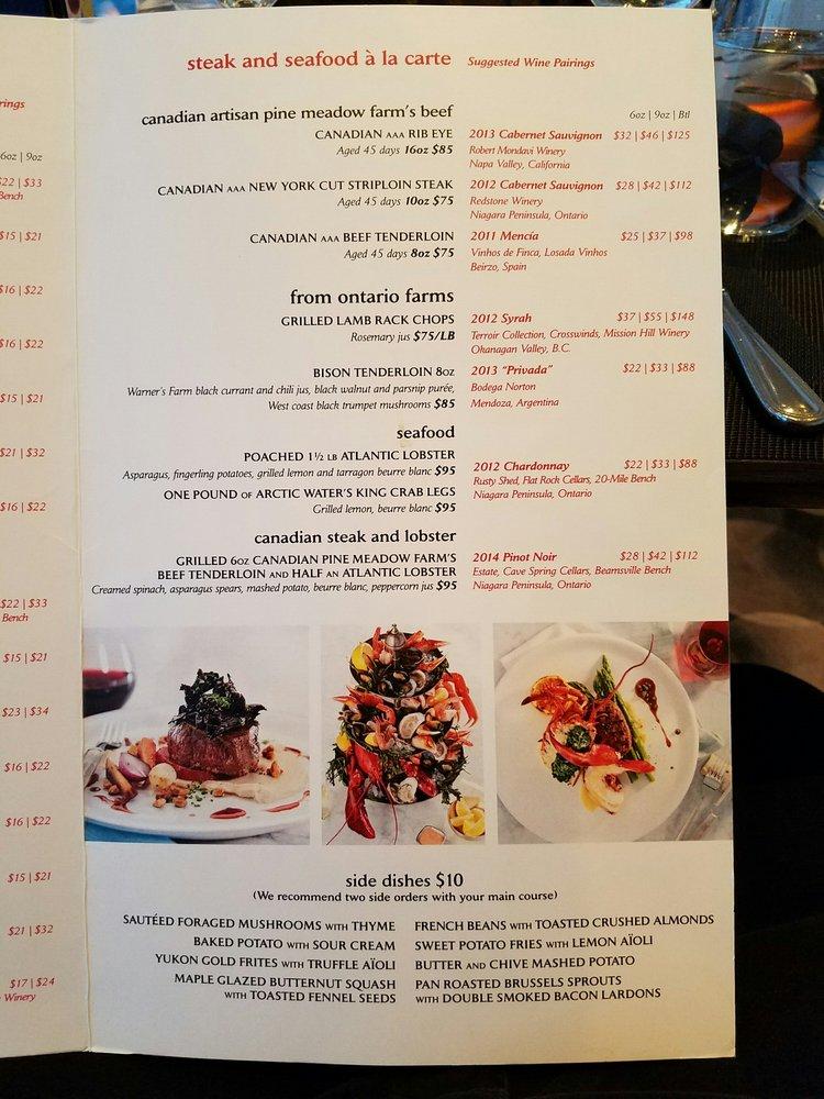 Menu at 360 The Restaurant at the CN Tower, Toronto