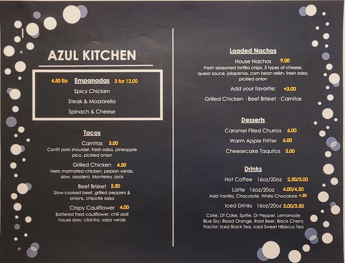Menu at Azul Kitchen pub & bar, Thornton