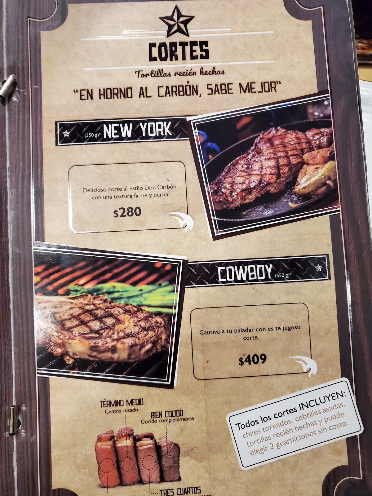 Carta del restaurante Don Carbón Guadalajara (Midtown), Guadalajara, Av ...