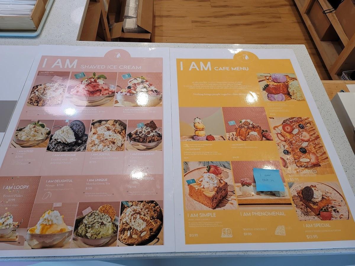 Menu at I Am Frozen Dessert Cafe, Overland Park