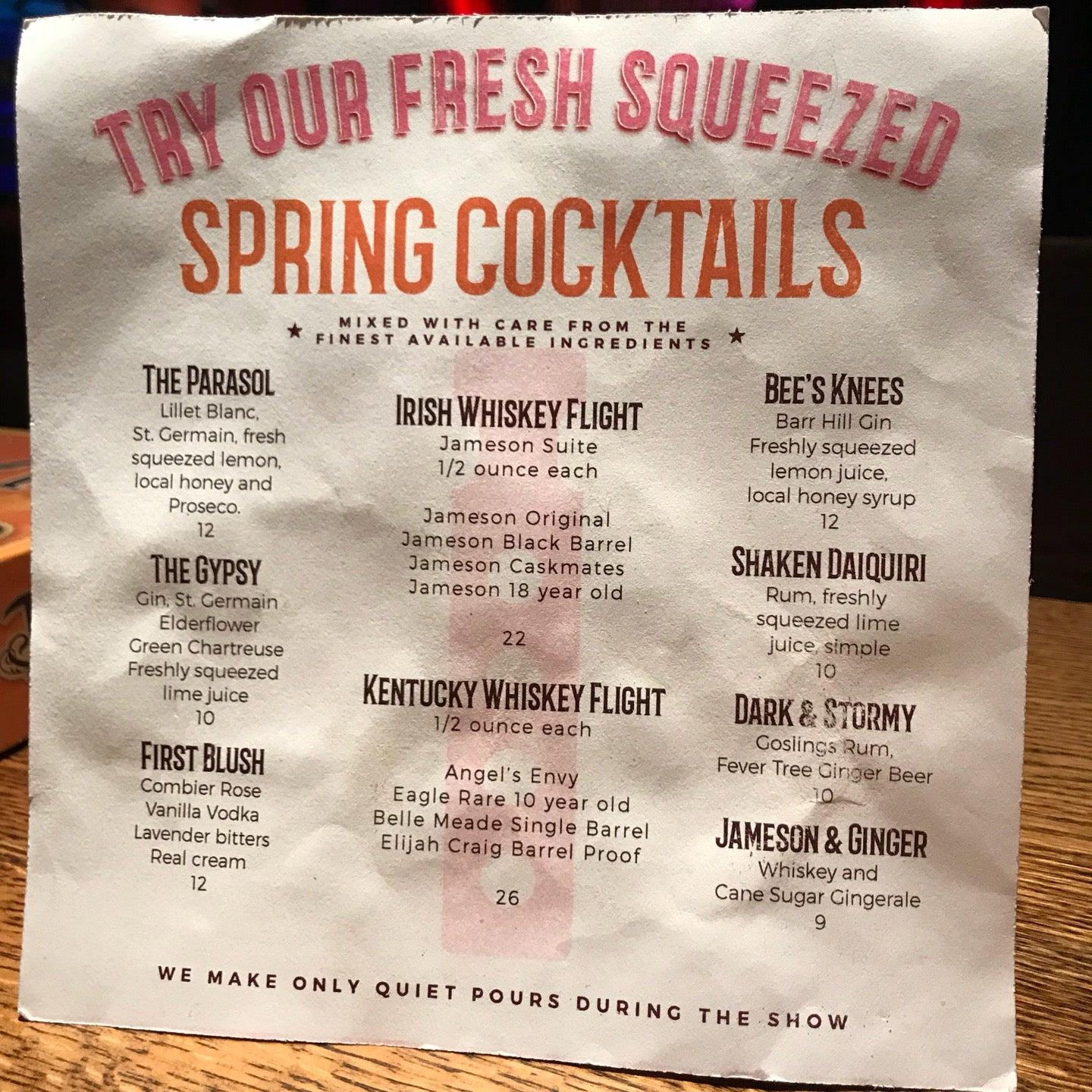 Menu at McGonigel's Mucky Duck pub & bar, Houston