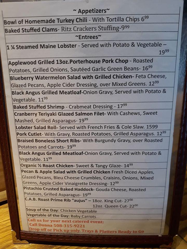Menu at Midway pub & bar, Dedham