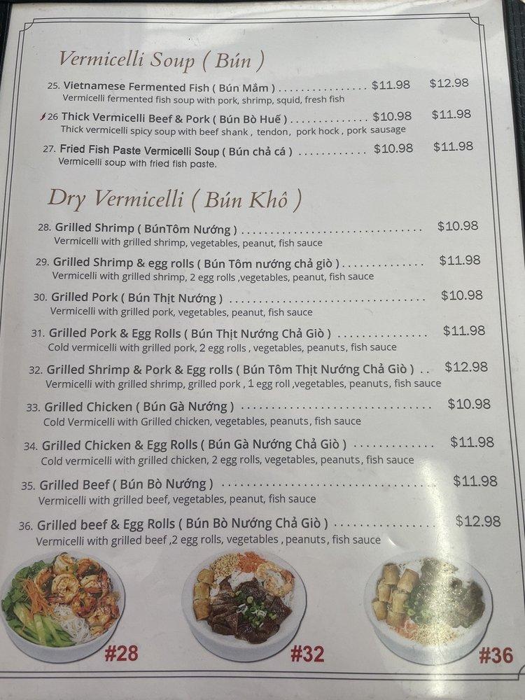 Menu at Pho King Eggroll II LLC restaurant, Goodyear