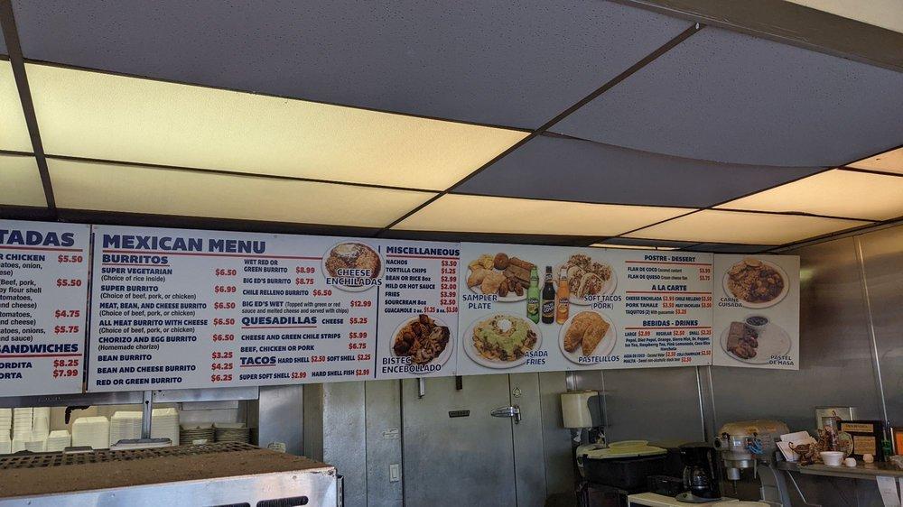 Menu at Señor Big Ed restaurant, Cypress