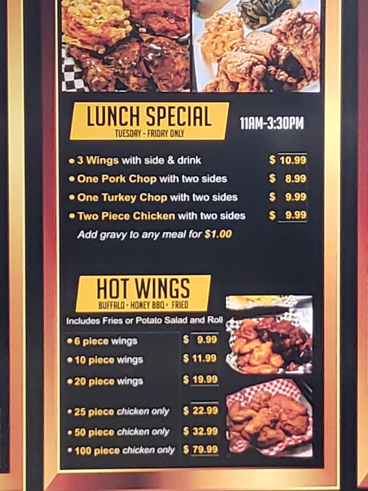 Menu at Soul Food Shack restaurant, Gardena