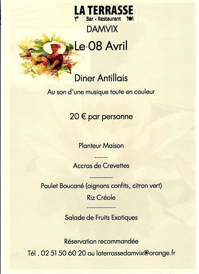 Menu au La Terrasse restaurant, Damvix