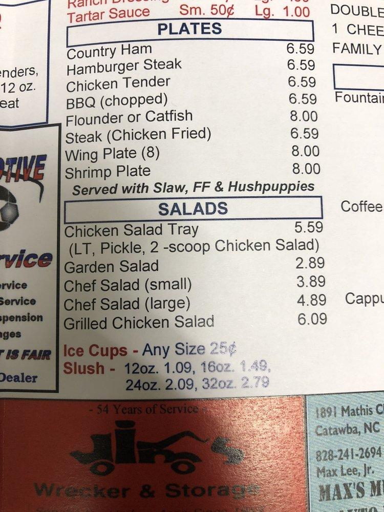 Menu at The Gold Mine Store & Grill fast food, Catawba