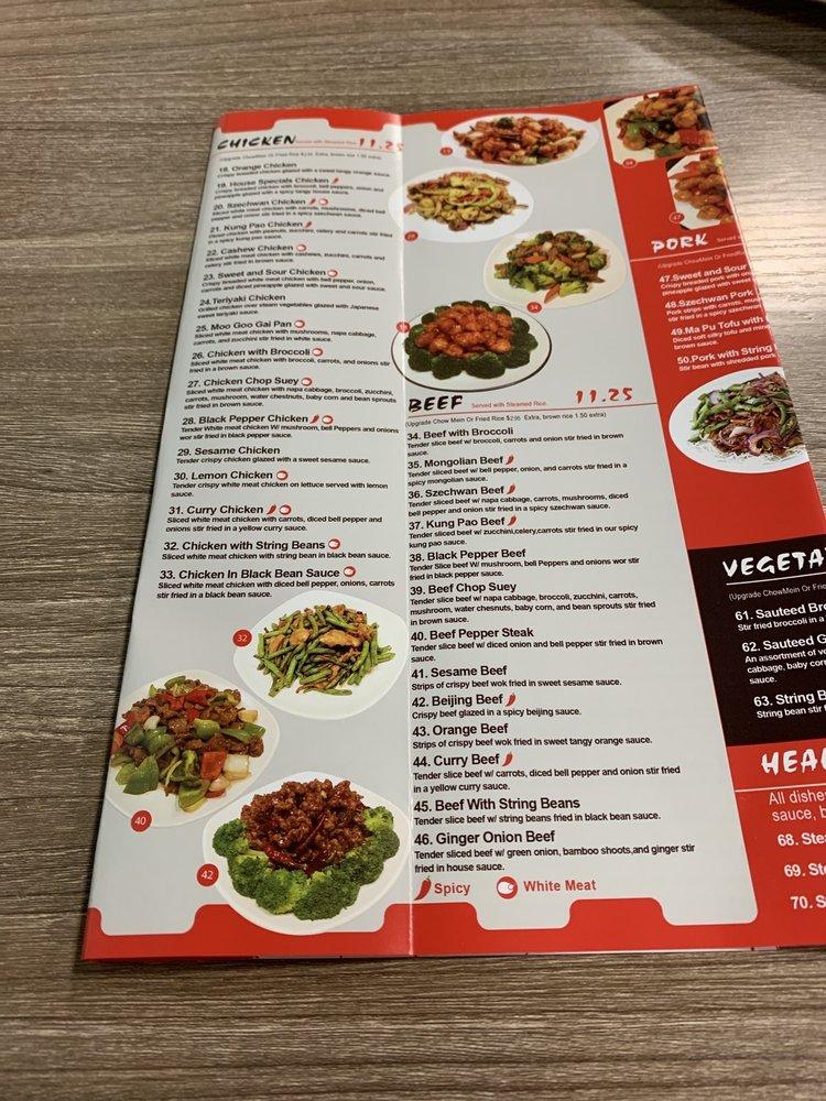 Menu at CHINA FUSION RESTAURANT, Oceanside
