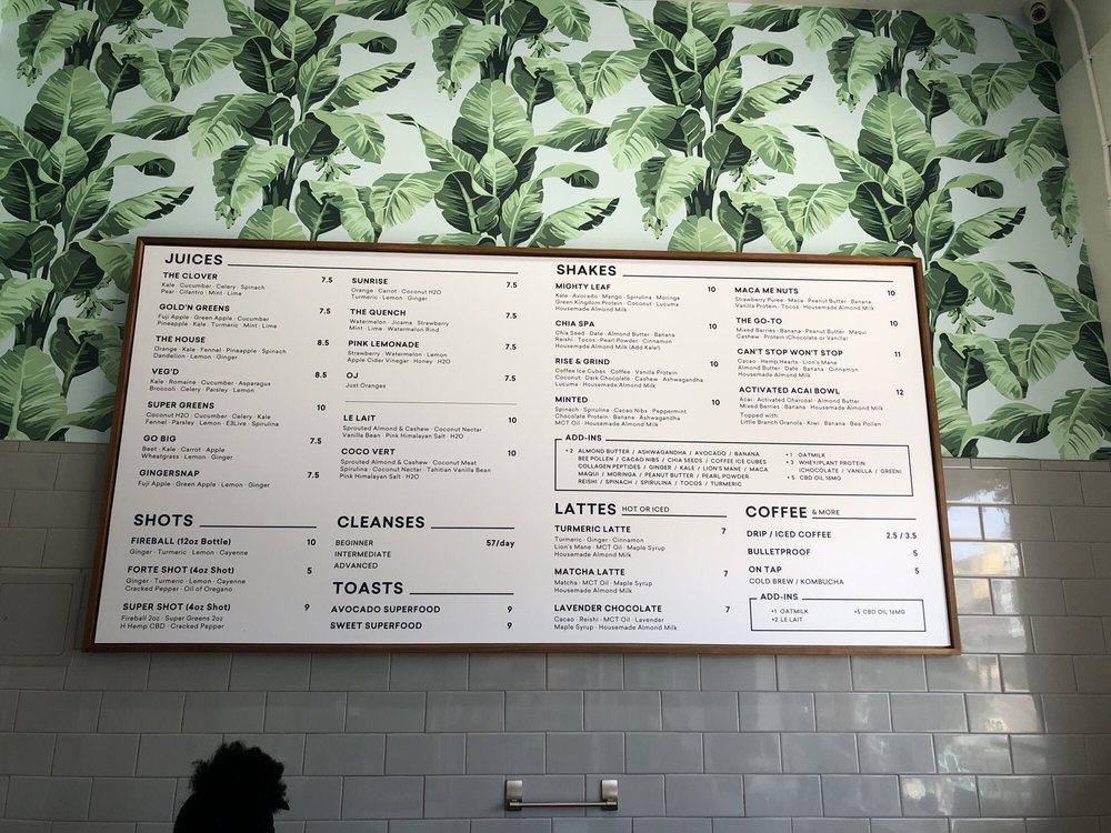 Menu at Little West pub & bar, Los Angeles, 342 S La Brea Ave