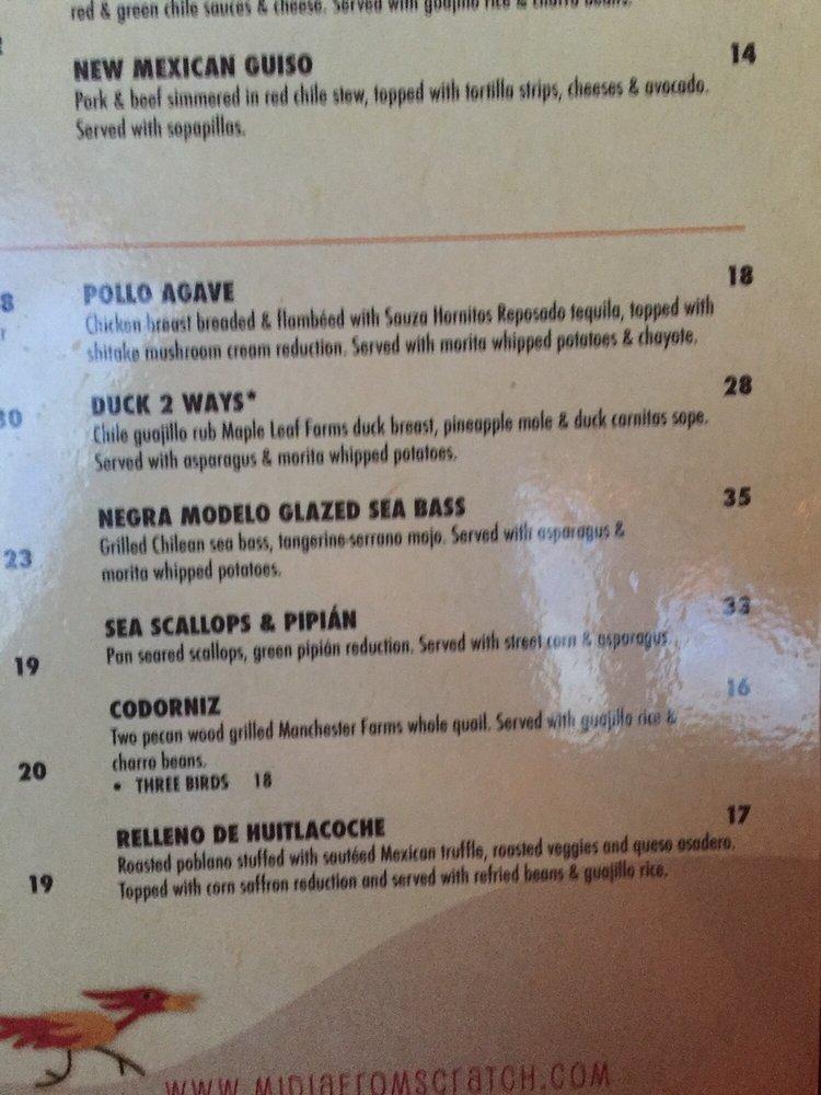Menu at Mi Dia From Scratch pub & bar, Grapevine