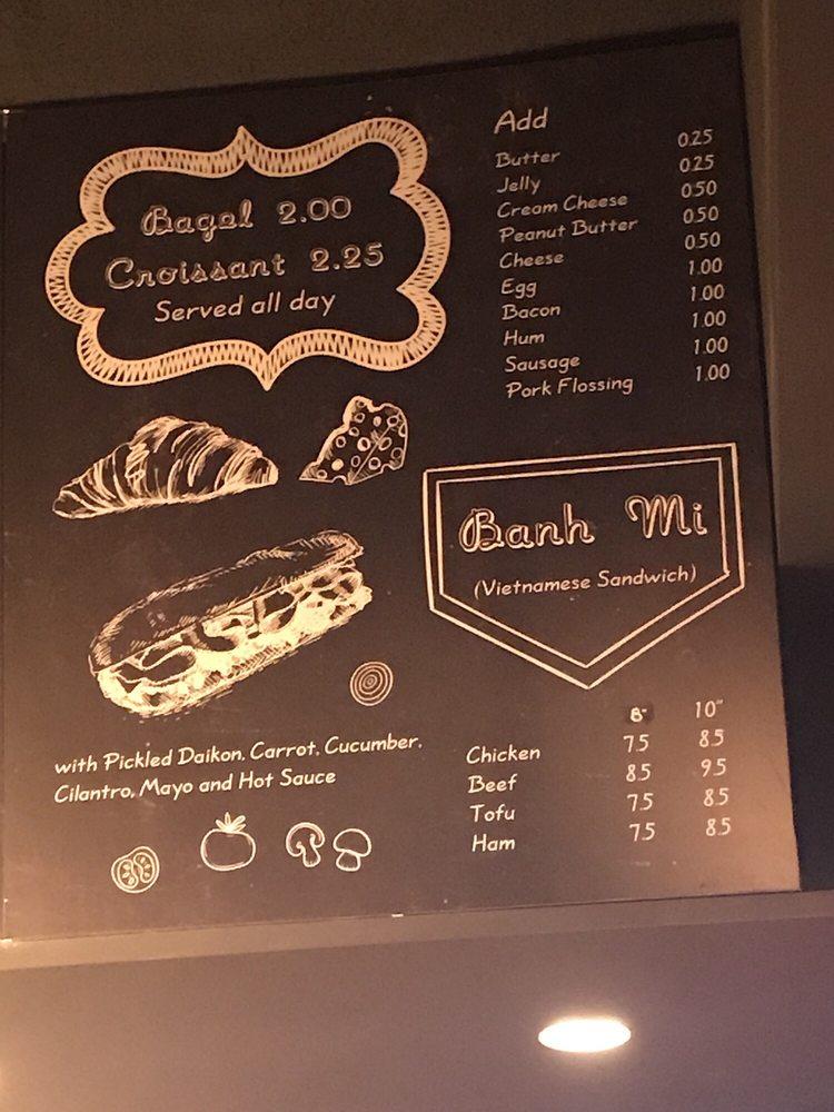 Menu at Pink Forest cafe, New York City