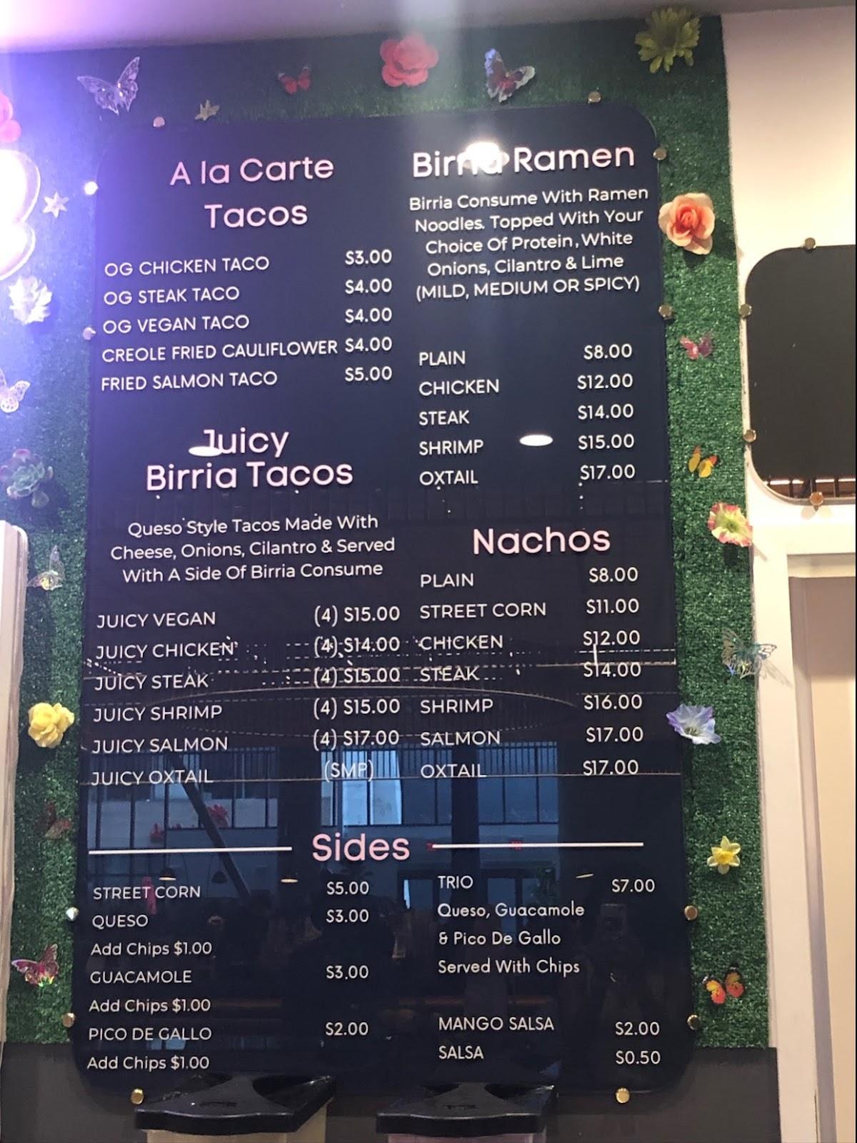 Carta del restaurante Pretty Little Tacos Midtown, Atlanta, Peachtree ...