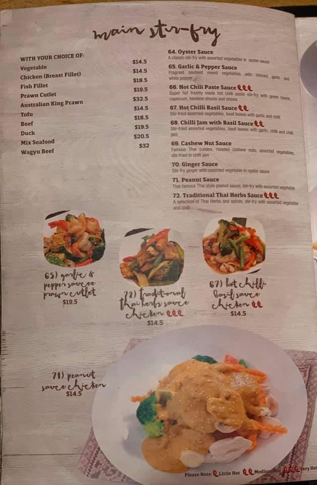 Menu at Abode Thai Cuisine restaurant, Brighton-Le-Sands