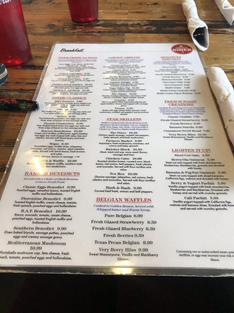 Menu at Frisco Diner cafe, Frisco, Dallas Pkwy