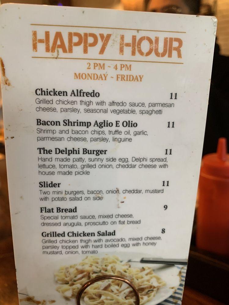 Menu at Delphi Cafe, Langley Township