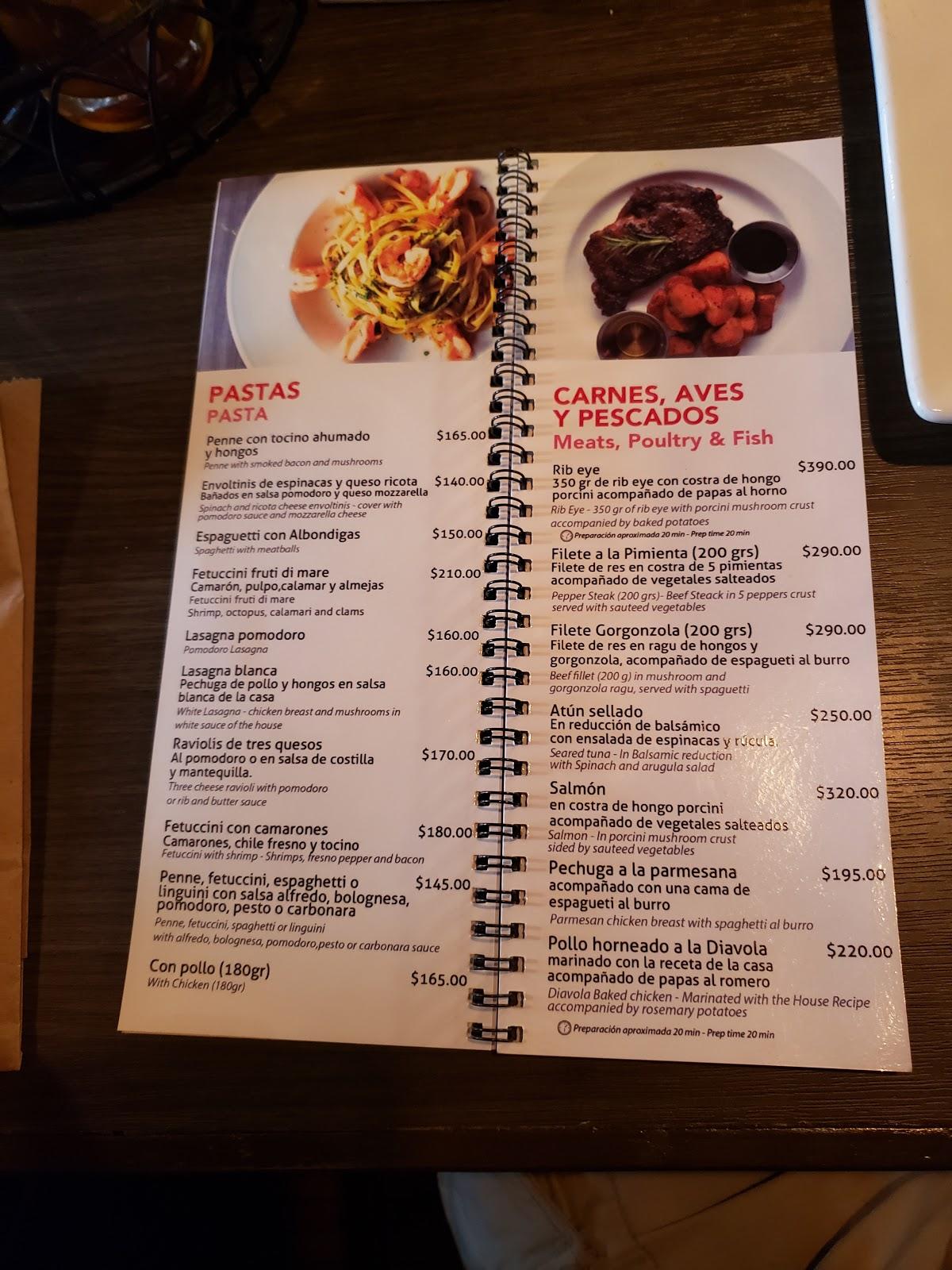 Menu at ITALIANO Cucina & Bar, Mexicali, Calz. Justo Sierra 803