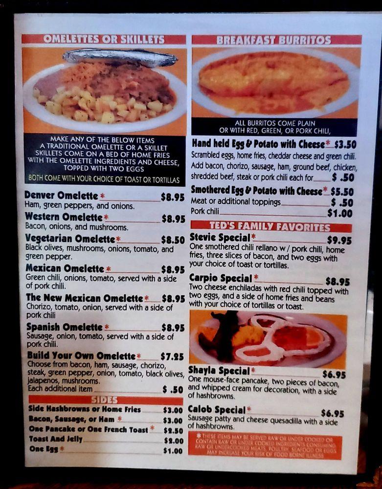 Menu at Ted'z Place Restaurant and Lounge, Commerce City