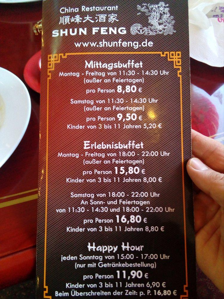 Menu at 順峰大酒家 restaurant, Konstanz