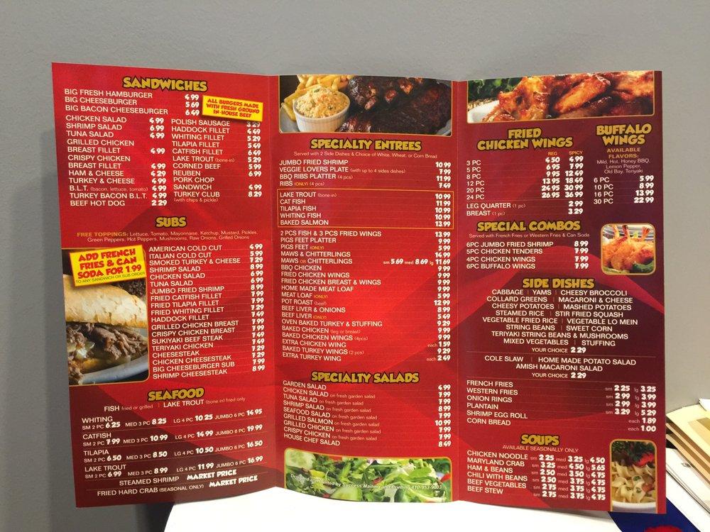Menu at Corner Food Station restaurant, Parkville