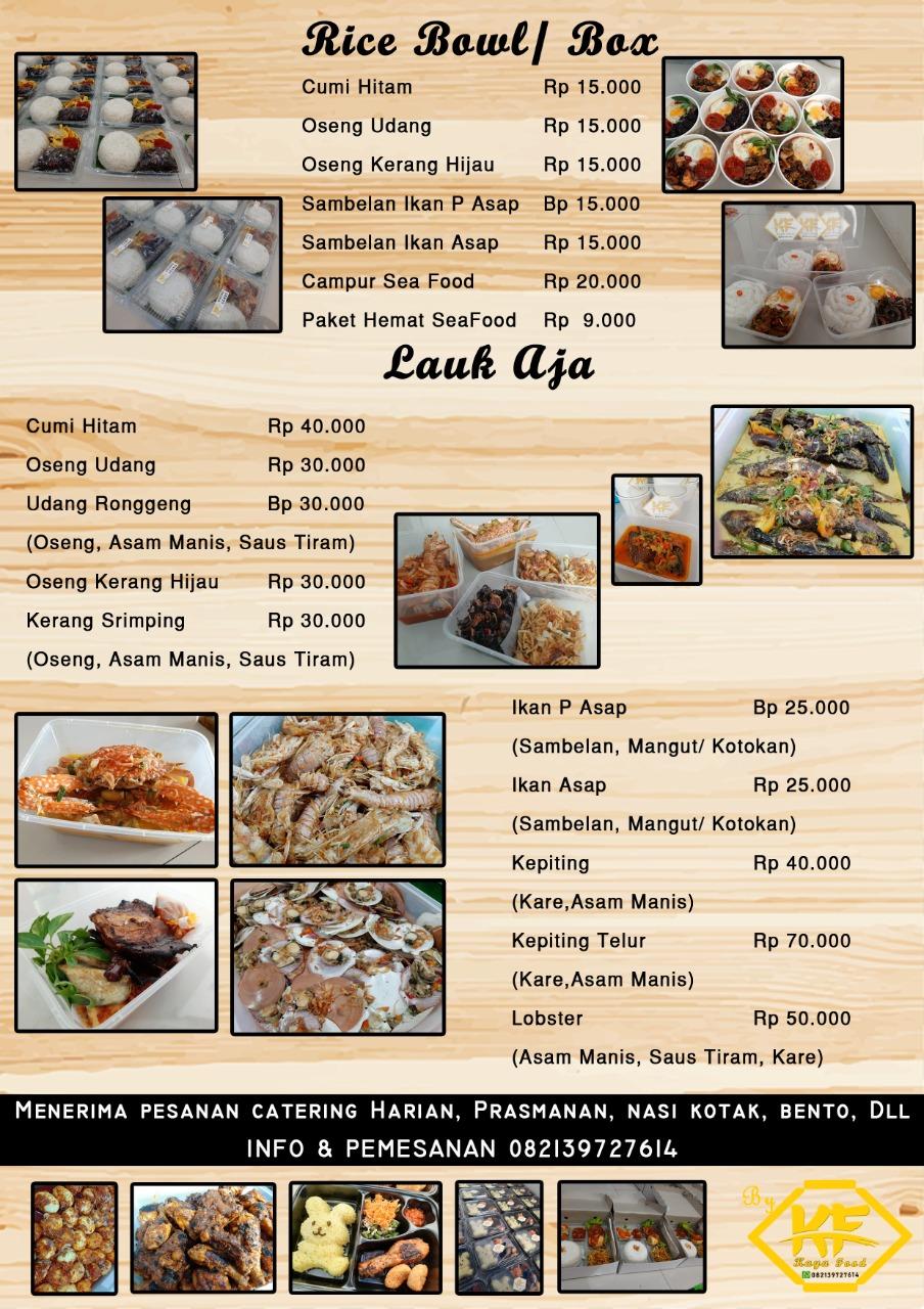 Menu at Kaya Food restaurant, Kemasan
