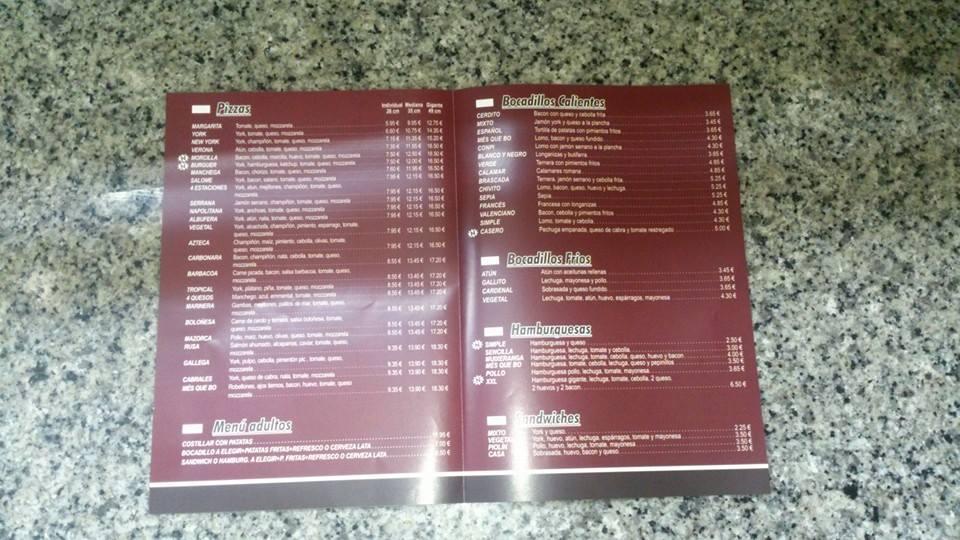Carta de comida rápida Més Que Bo, Algemesí