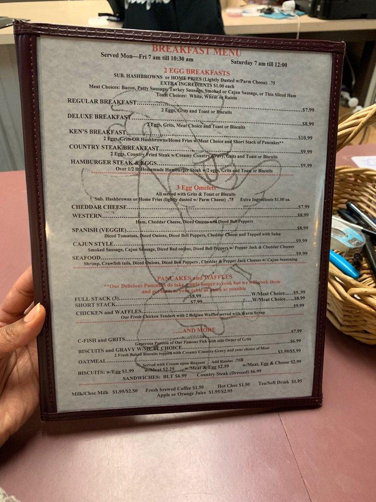 Menu at Crawford's Restaurant, Baton Rouge