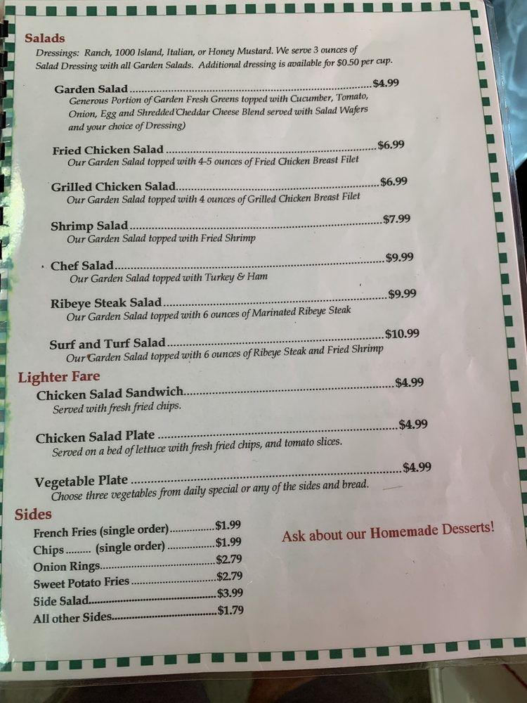 Menu at The Farmer's Kitchen restaurant, Bunn