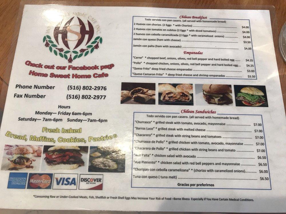 Menu at Home Sweet Home Cafe, Oyster Bay