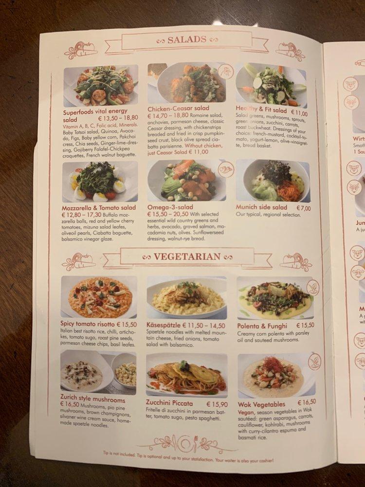 Menu at Ratskeller München pub & bar, Munich, Marienplatz 8