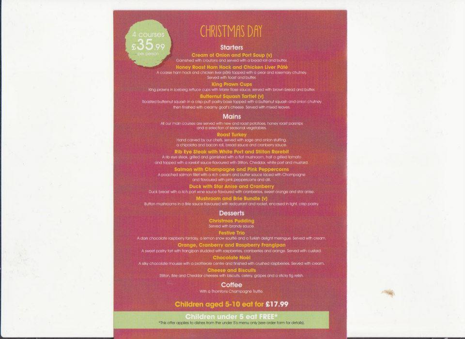 Menu at The Dunham Arms restaurant, Helsby, Chester Rd
